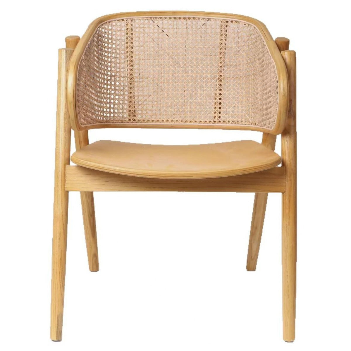 Silla ratán para restaurante madera Fiona natural – decosillas-store